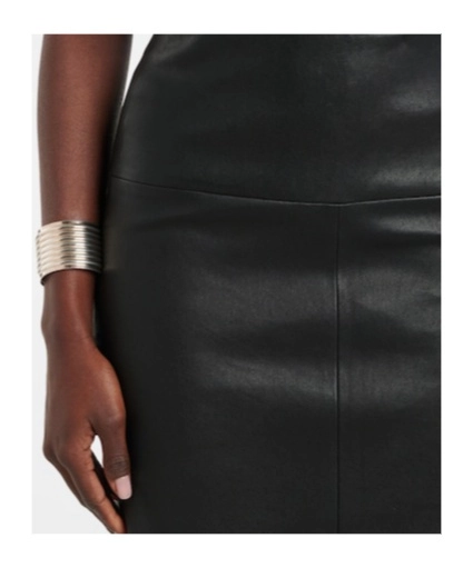 Stouls Gin Leather Midi Skirt