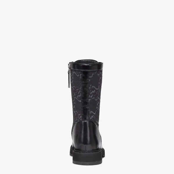 Fendi Logo-debossed Combat Boots