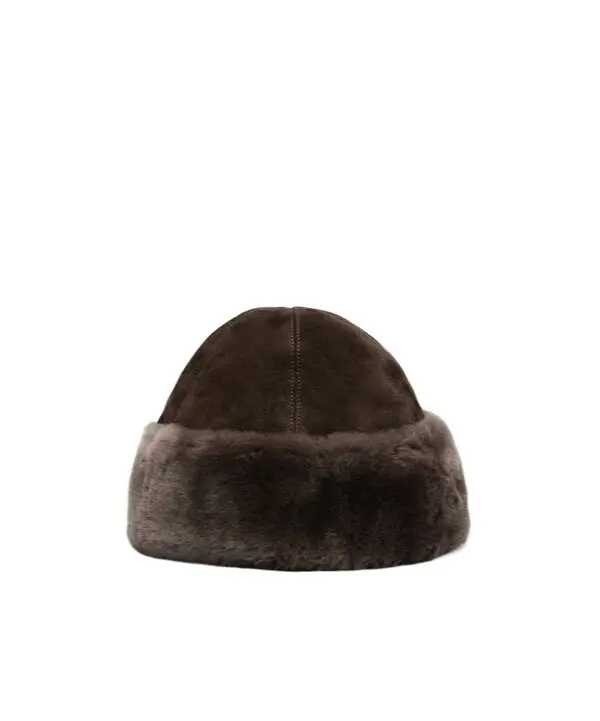 Nour Hammour Toki Shearling Hat - Black