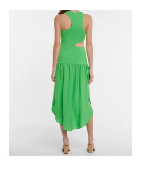 Stella McCartney Asymmetric Cutout Midi Dress