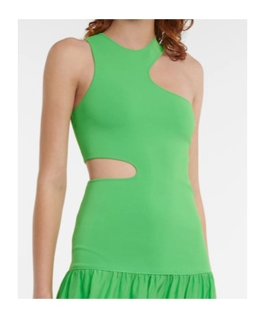 Stella McCartney Asymmetric Cutout Midi Dress