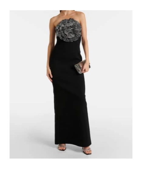 Rebecca Vallance Lumi Floral Appliqué Gown