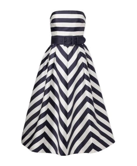Rebecca Vallance Ariadne Striped Midi Dress - Black
