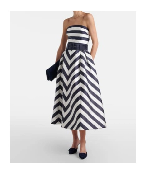 Rebecca Vallance Ariadne Striped Midi Dress