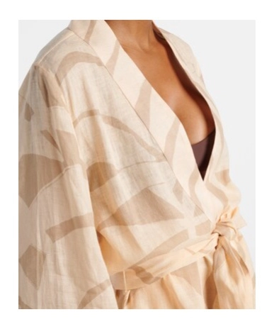 Johanna Ortiz Printed Linen Beach Cover-up