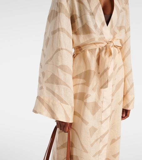 Johanna Ortiz Printed Linen Beach Cover-up