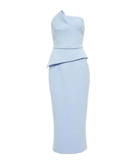SAFIYAA LONDON Delani Peplum Midi Dress