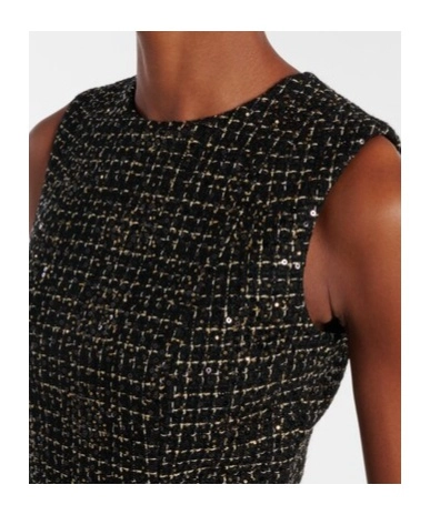 SAFIYAA LONDON Okimi Sequined Tweed Midi Dress