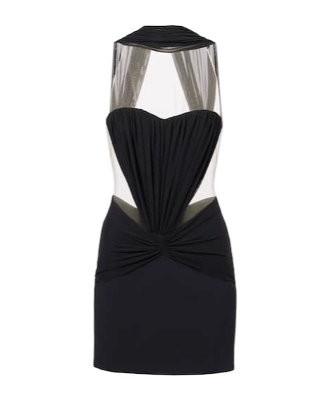 David Koma Scarf-detail Ruched Minidress