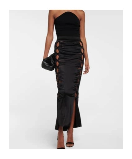 Galvan Vertebrae Cutout Midi Skirt