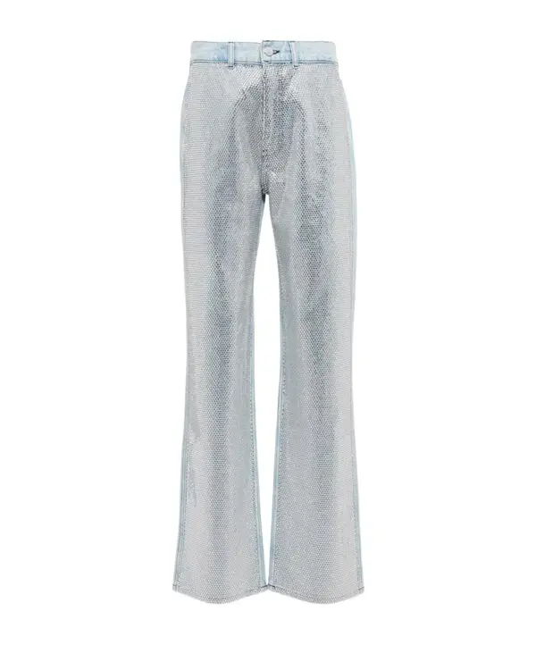 FRAME Embellished High-rise Jeans