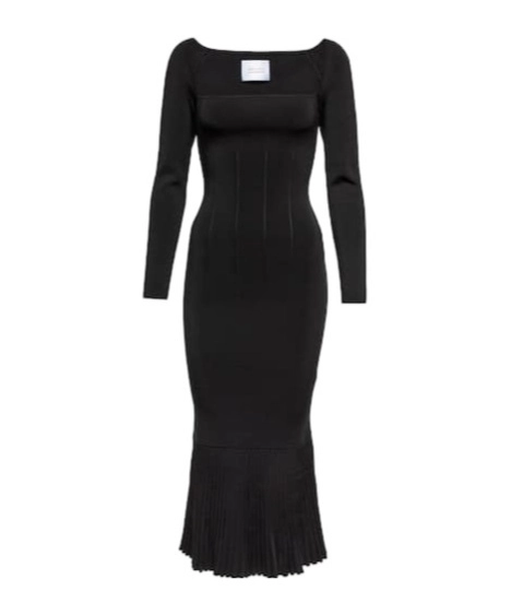 Galvan Atalanta Ribbed-knit Midi Dress