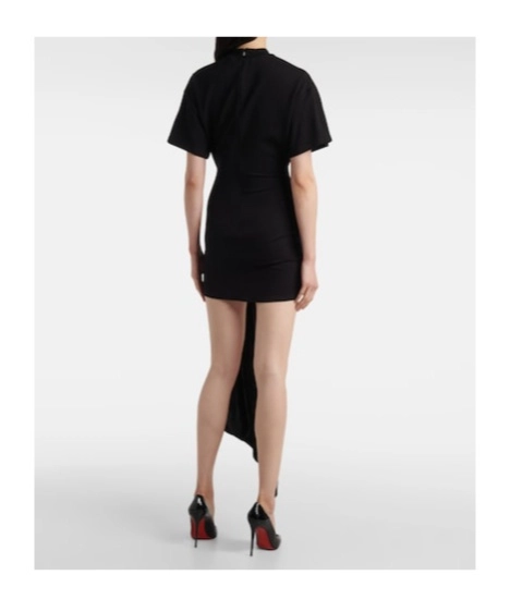 David Koma Embellished Draped Jersey Minidress