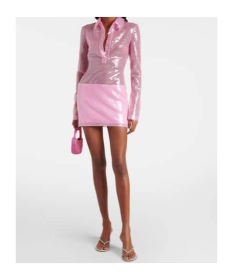 David Koma Sequined Polo Dress