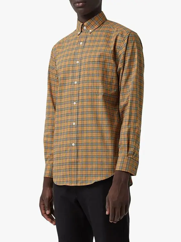 Burberry Small Plaid Cotton Shirt