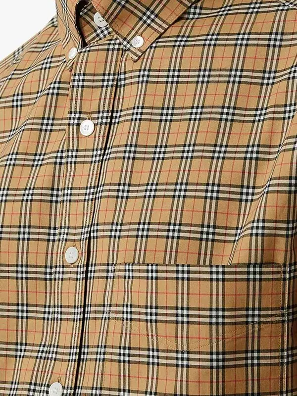 Burberry Small Plaid Cotton Shirt