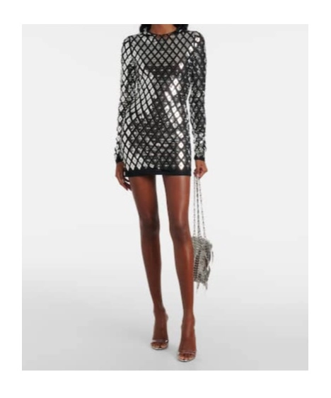 Rabanne Studded Jersey Minidress