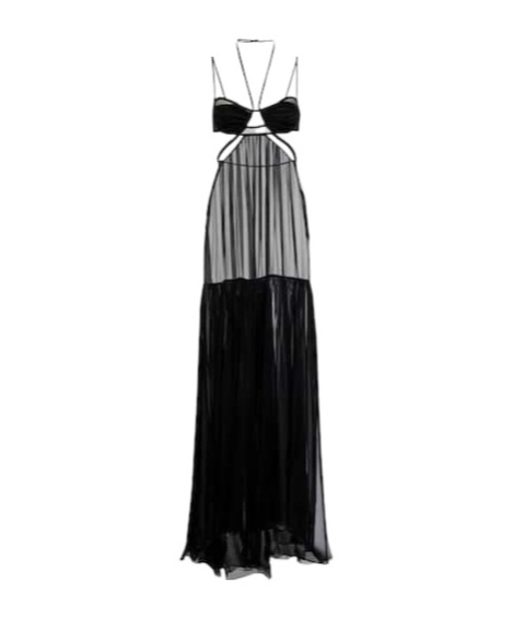 NENSI DOJAKA Cutout Silk Maxi Dress - Black