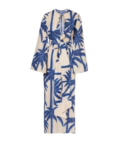 Johanna Ortiz Sotaviento Printed Cotton Tunic - Blue
