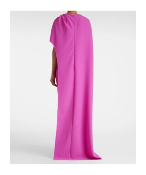 SAFIYAA LONDON Contessa Asymmetric Gown With Cape Effect