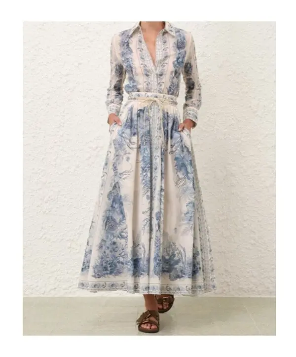 Zimmermann Wanderlust A-line Maxi Skirt