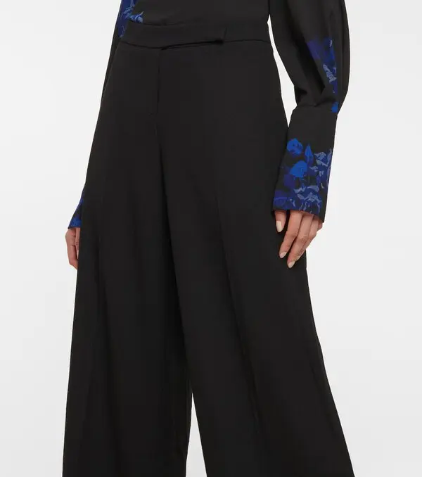 EMILIA WICKSTEAD Wool High-rise Wide-leg Pants