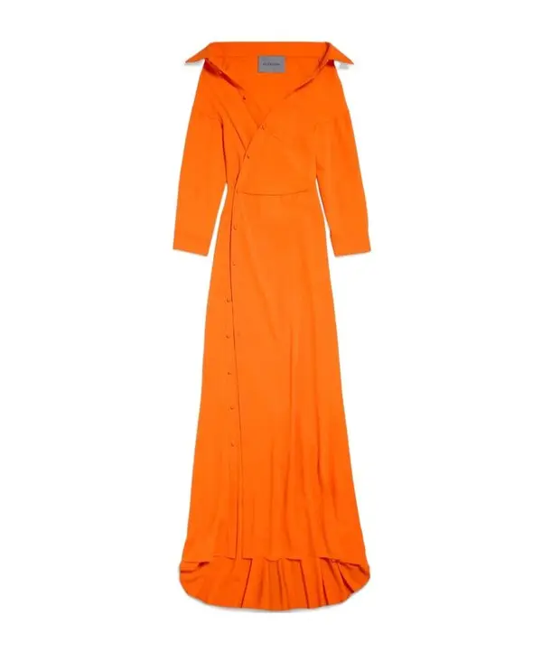 Balenciaga Off-shoulder Dress - Orange