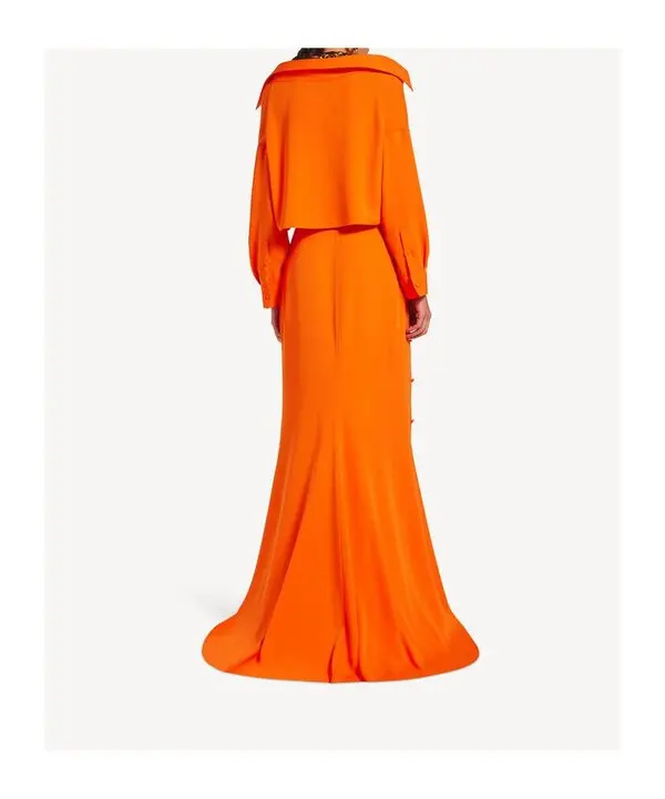 Balenciaga Off-shoulder Maxi Dress
