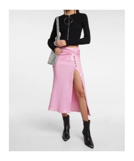 Rabanne Sequined Midi Skirt