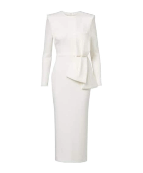 Alex Perry Bow-detail Crepe Satin Gown