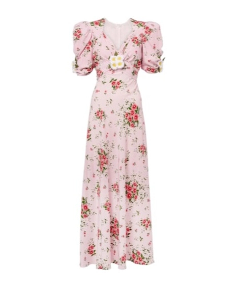 RODARTE Floral Silk Cocktail Dress