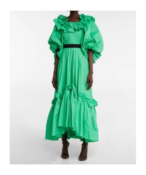 ROKSANDA Zahara Pleated Cotton Maxi Dress