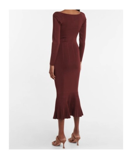 Galvan Atalanta Ribbed-knit Midi Dress