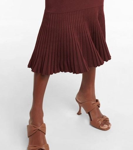 Galvan Atalanta Ribbed-knit Midi Dress