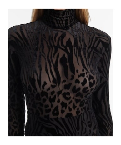 Alex Perry Sheer Animal-print Devoré Maxi Dress