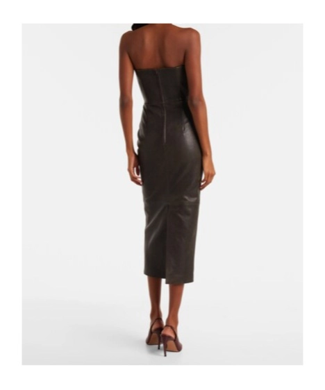 Alex Perry Leather Midi Dress