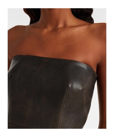 Alex Perry Leather Midi Dress
