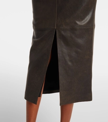 Alex Perry Leather Midi Dress