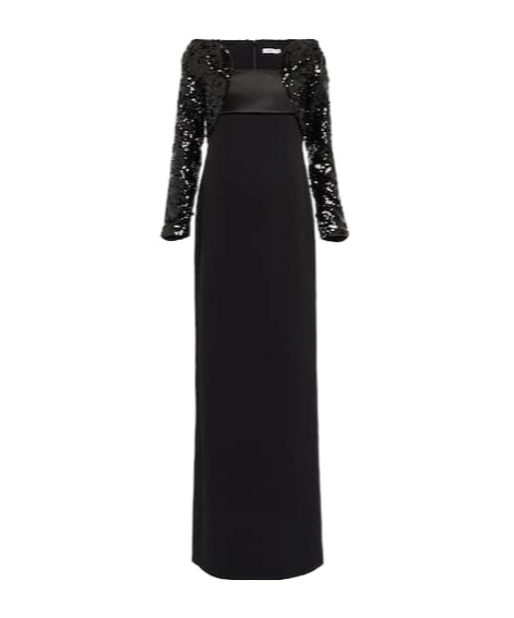 SAFIYAA LONDON Liza Sequined Crêpe Gown