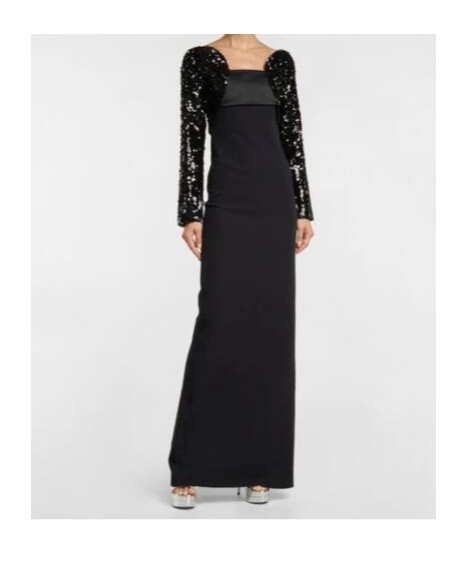 SAFIYAA LONDON Liza Sequined Crêpe Gown