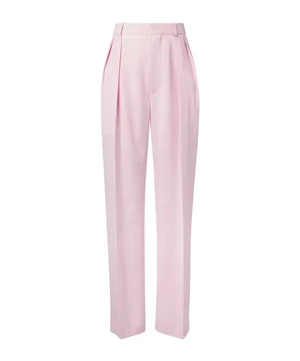 Wardrobe.NYC Pleated Tapered Track Pants - Pink