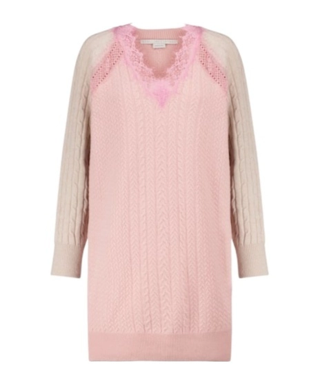 Stella McCartney Lace-trimmed Wool Minidress