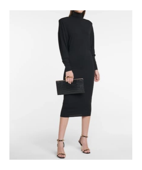 Alexandre Vauthier Stretch-jersey Turtleneck Midi Dress