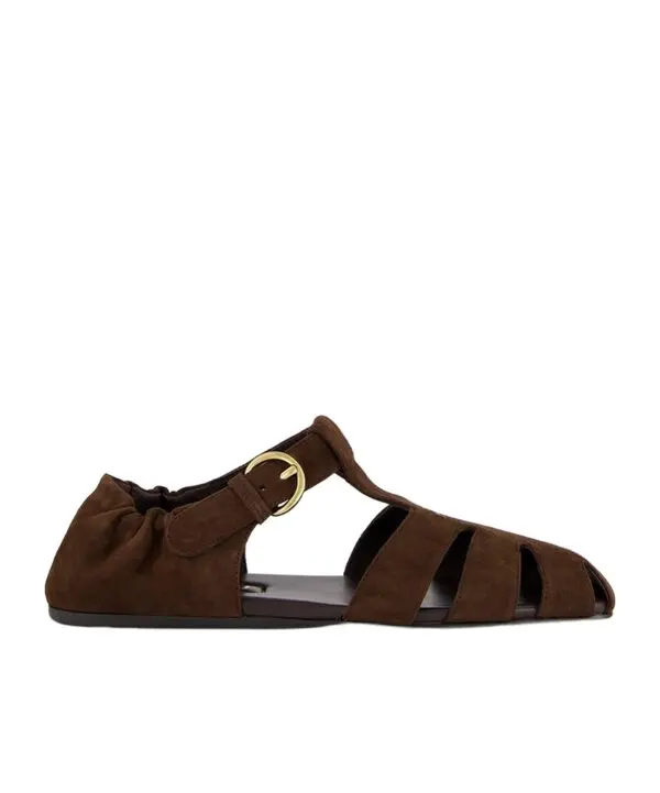 Miu Miu Round-toe Flat Sandals