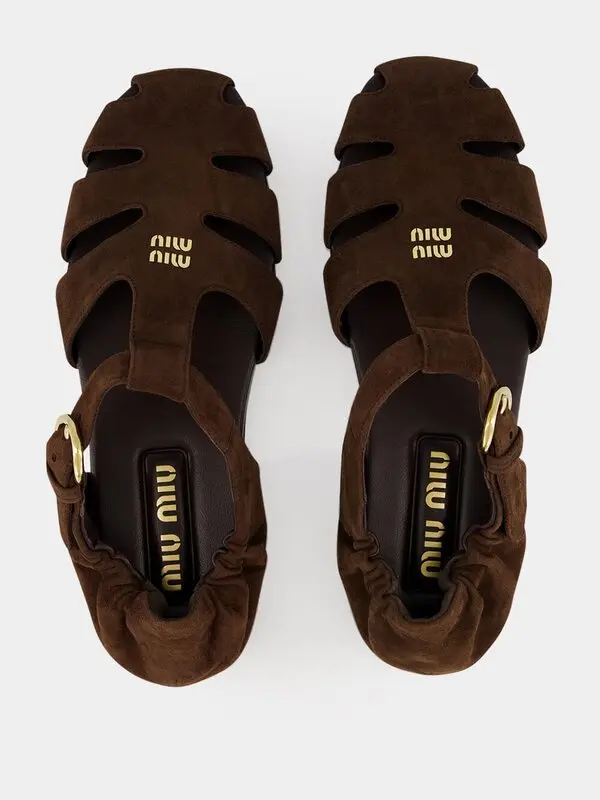 Miu Miu Round-toe Flat Sandals