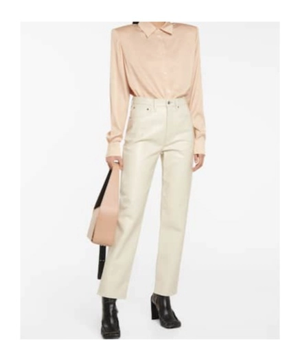 Magda Butrym Stretch-silk Logo Print Shirt