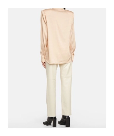 Magda Butrym Stretch-silk Logo Print Shirt