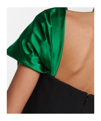 SAFIYAA LONDON Diane Satin-trimmed Midi Dress