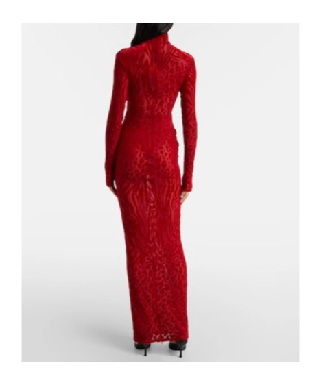 Alex Perry Printed Turtleneck Jersey Maxi Dress
