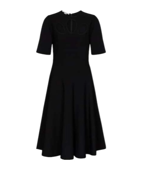 Stella McCartney Cutout Knit Midi Dress - Black